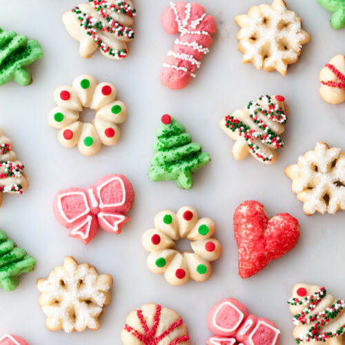 Christmas Spritz Cookies - Style Sweet