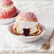 Raspberry Rose Choux Cream Puffs - Style Sweet